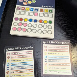 Vintage 1987 Quick Wit Board Game - Etsy