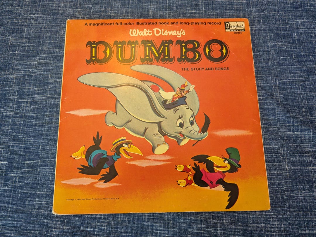 Vintage 1965 Dumbo Record & Illustrated Book: Disneyland Collectible - Etsy