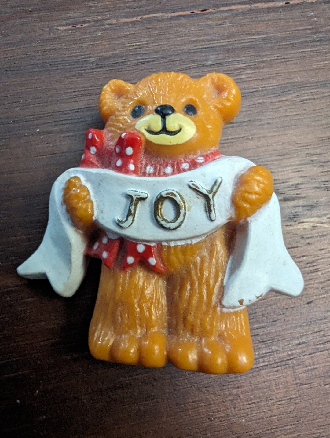 Vintage Christmas Enesco Lucy Rigg Joy Banner Bear 1982 - Etsy