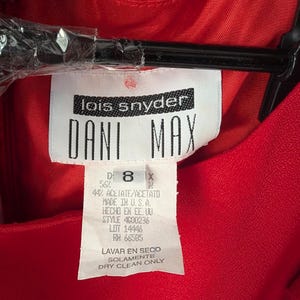 Lois Snyder Dani Max Suit Mini Dress, Red Size 8 Two Piece - Etsy