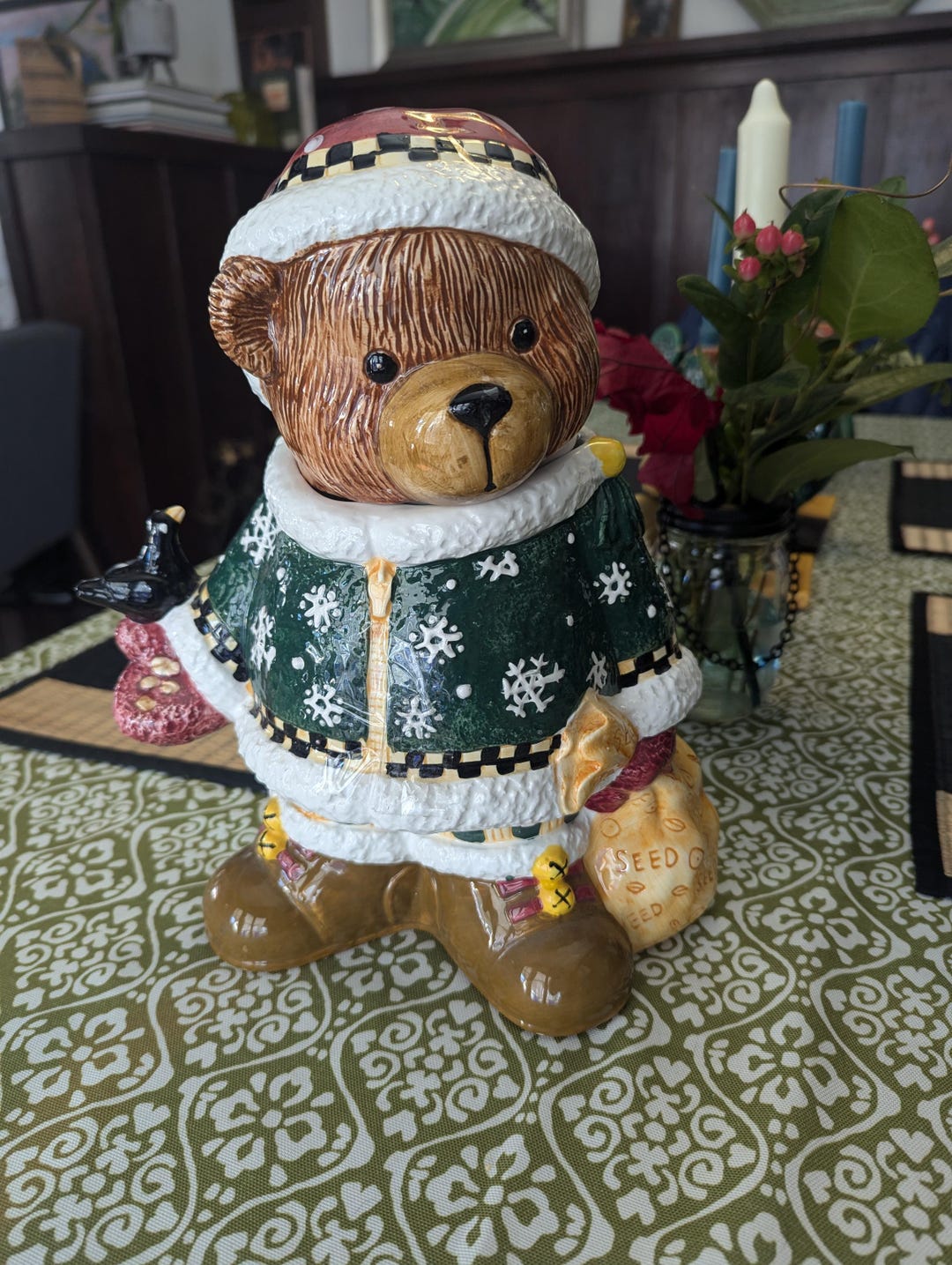 Sakura Vintage Bear Cookie Jar by Debbie Mumm - Etsy