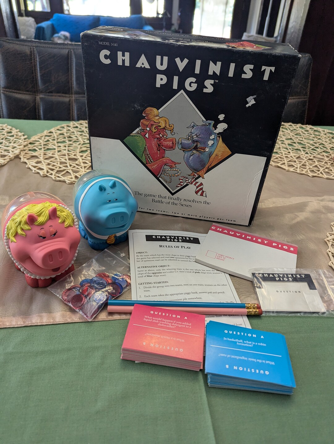 Chauvinist Pigs Vintage Battle of the Sexes Board Game 90's - Etsy