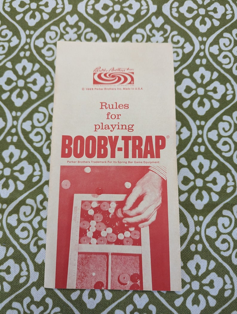 1965 Original Booby-trap Game, Parker Bros, Game is Complete and in Excellent Condition - Etsy