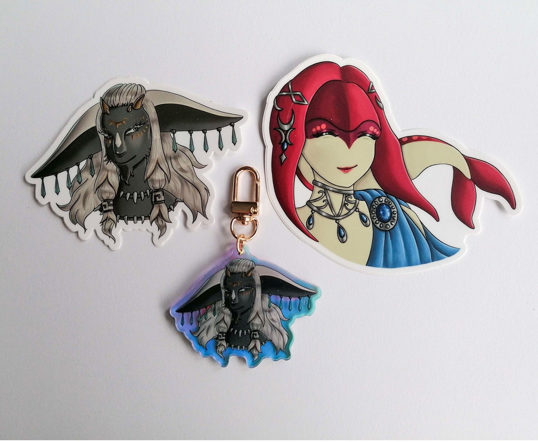 Mipha Rauru the Legend of Zelda Tears of the Kingdom Sticker & Keychain ...