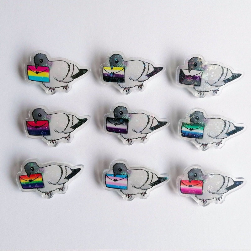 Pigeon Pin - Etsy