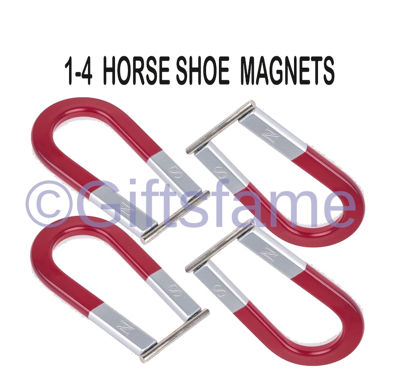 1-4 Pieces of Large Big Magnets | Horse Shoe Magnet | Science Magnet | Horseshoe Magnet | School ...