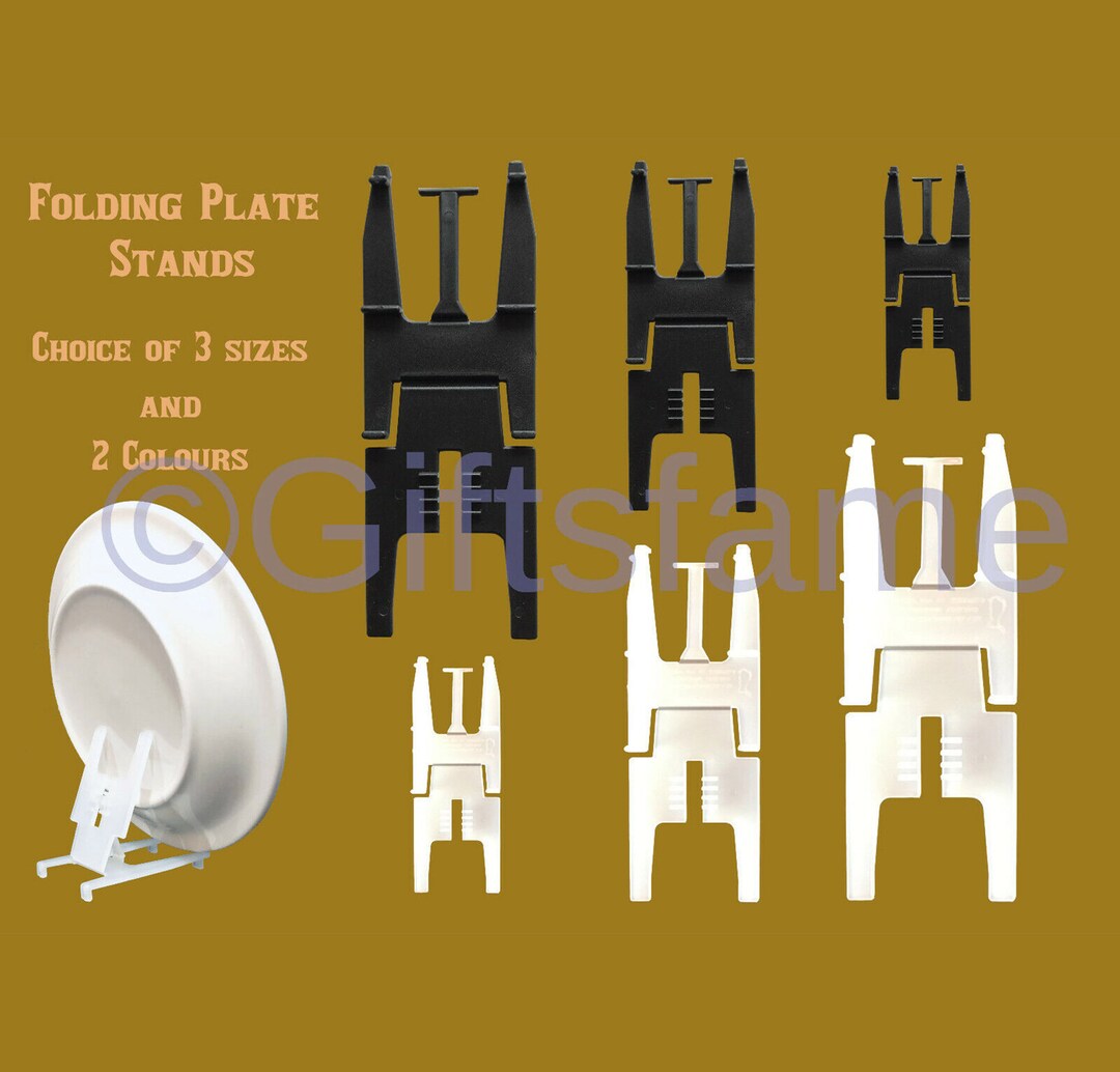 Folding Plate Display Stands | Portable Folding Adjustable Plastic ...