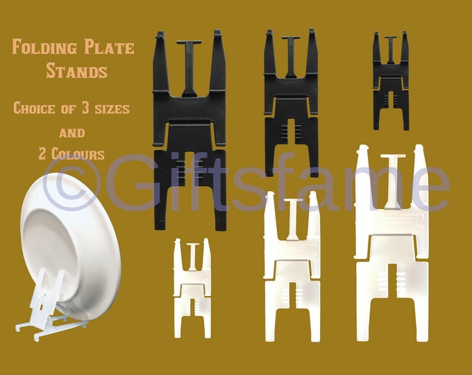 Folding Plate Display Stands Portable Folding Adjustable Plastic Plate ...