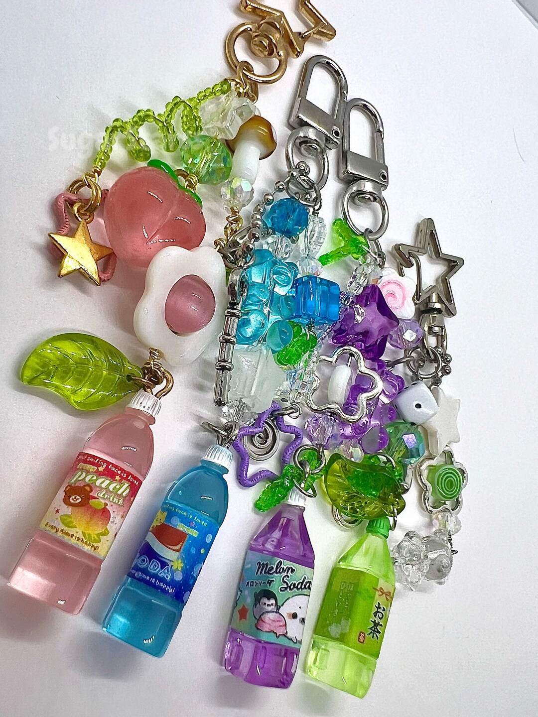 Mini Soda Bottle Keychains, Ramune Soda Bottle Charm, Friendship Charms ...