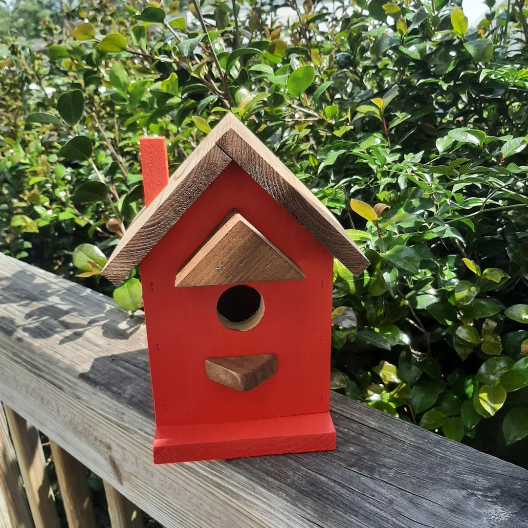 Christmas Gift, Pick Your Color, Birdhouse, Handmade Birdhouse, Cedar ...