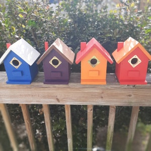Pick Your Colors, Birdhouse With Predator Guard, Cedar Birdhouse ...