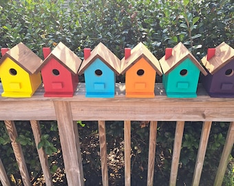 Pick Your Colors Birdhouse With Predator Guard Cedar - Etsy