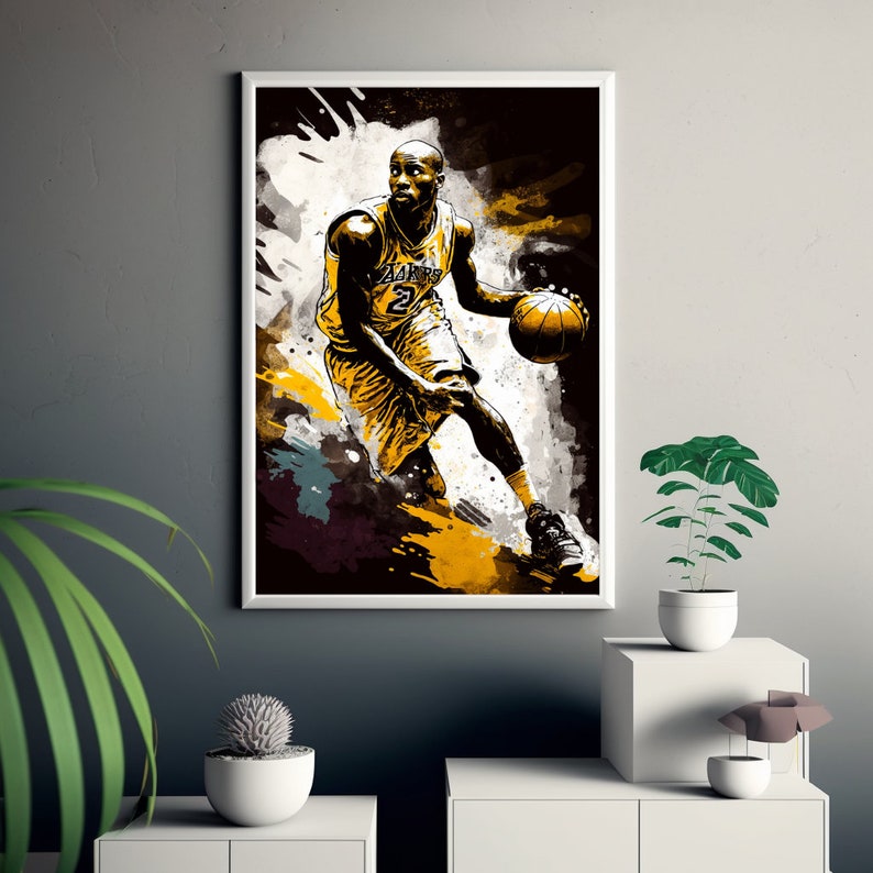 Kobe Bryant Canvas Art - Artwork of the Legendary Basketball Player for ...