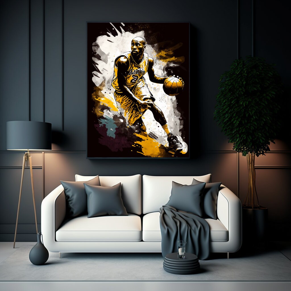 Kobe Bryant Canvas Art - Artwork of the Legendary Basketball Player for ...