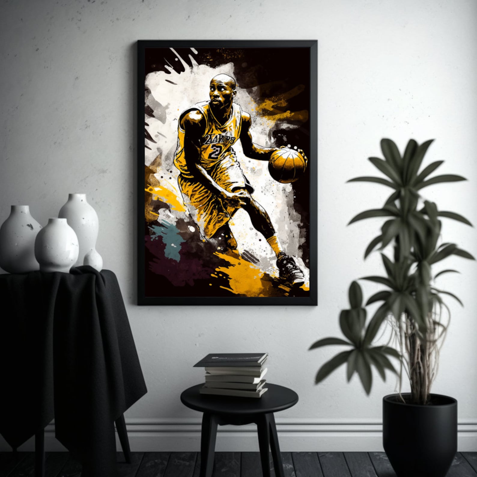 Kobe Bryant Canvas Art - Artwork of the Legendary Basketball Player for ...