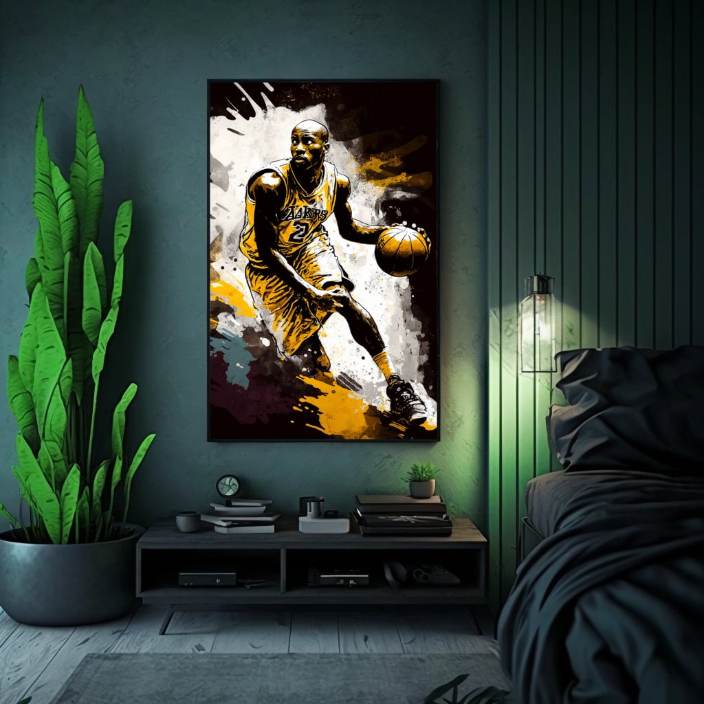 Kobe Bryant Canvas Art - Artwork of the Legendary Basketball Player for ...
