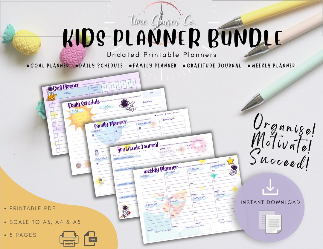 Astro Planner Bundle, Printable Planner, Family Planner, Goal ...