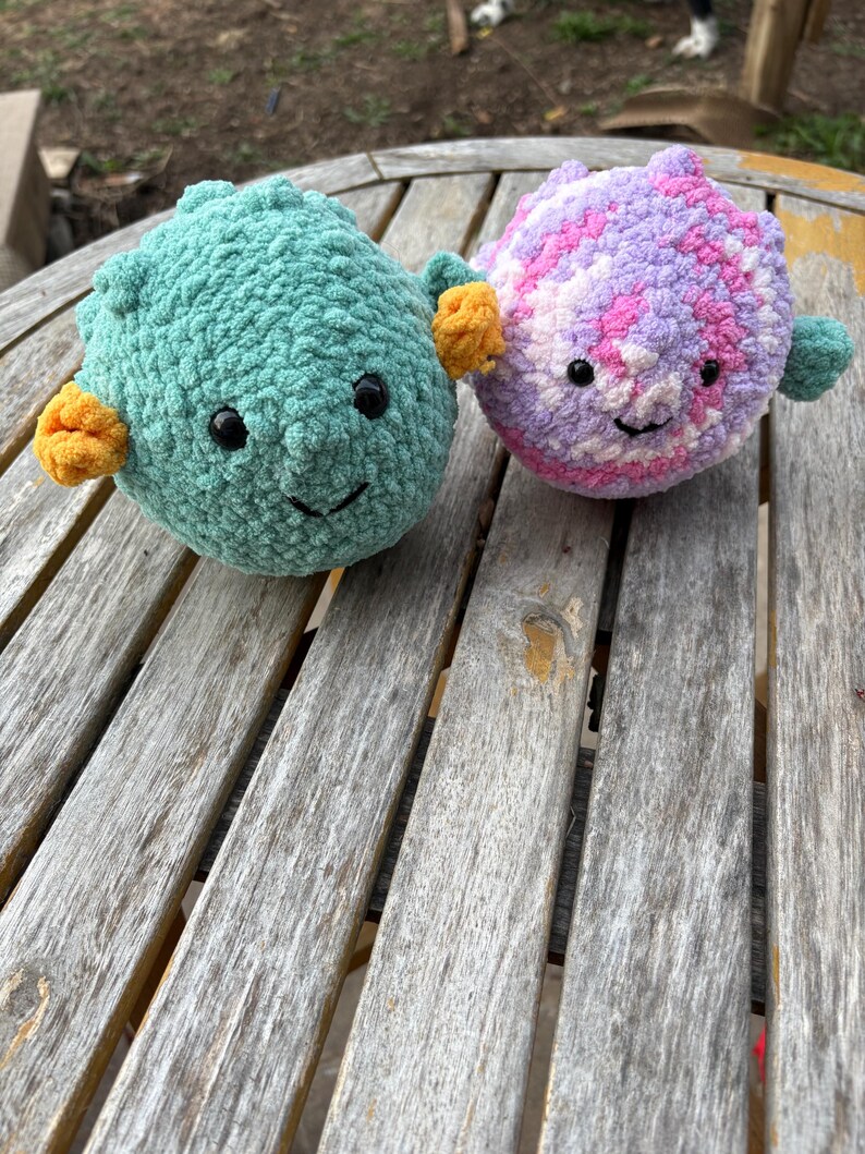Pufferfish Crochet Stuffed Animal / Amigurumi / Handmade Gift ...
