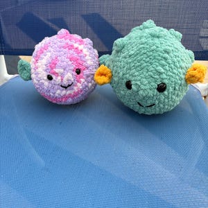 Pufferfish Crochet Stuffed Animal / Amigurumi / Handmade Gift ...