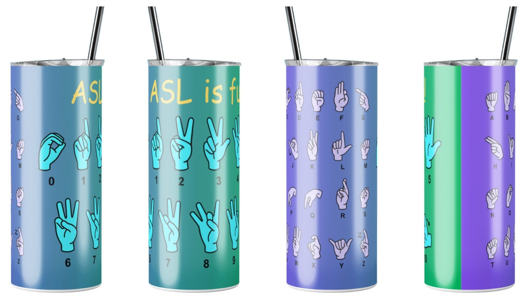 ASL Tumbler, Sign Language Tumbler, Gifts for Her, Gifts for Him ...