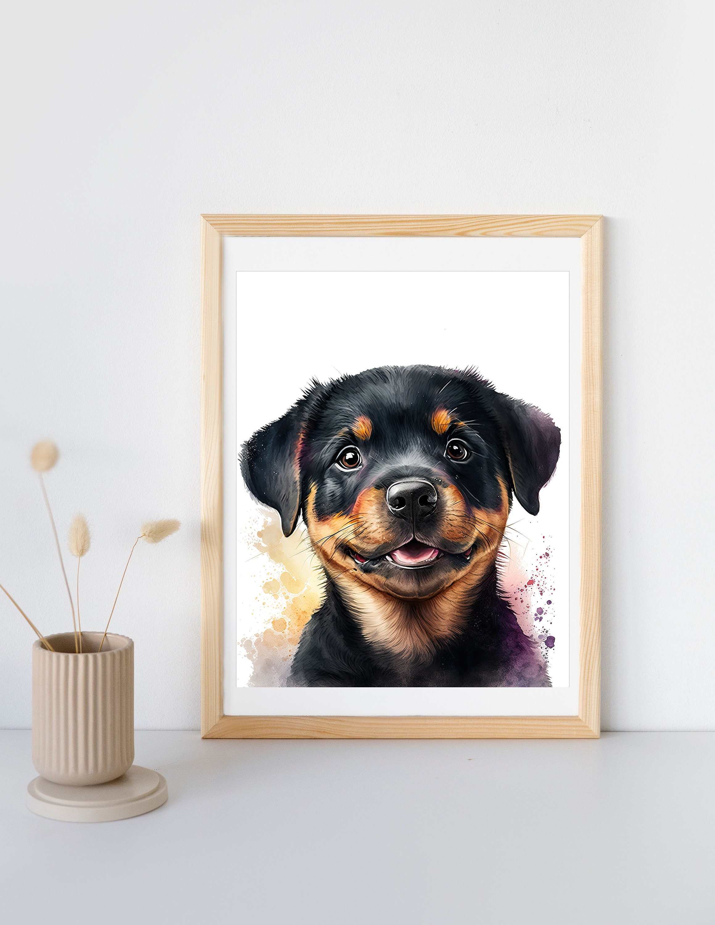 Rottweiler Puppy Print | Rottweiler Puppy With Transparent Background ...