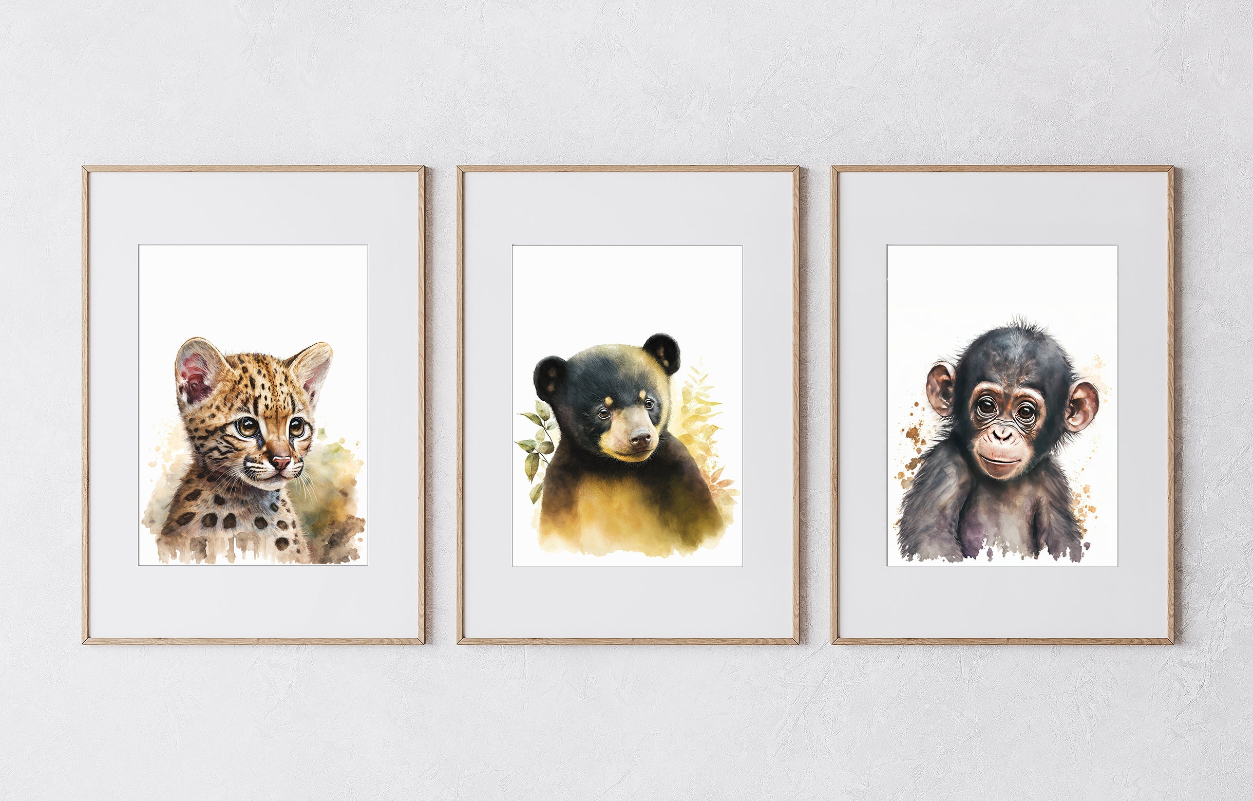 Jaguar Printable Wall Art | Printable Animal Portrait | Cute Jaguar Cub ...