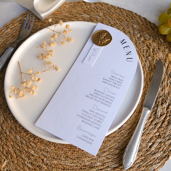 Simple Wedding Menu - Etsy