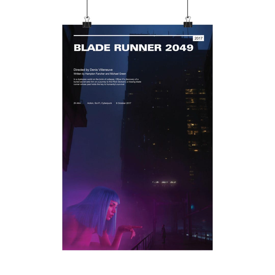 Blade Runner 2049 Cinematic Movie Poster - Etsy