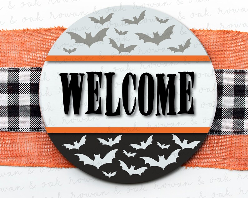 Welcome Halloween Door Hanger SVG Spooky Welcome Sign SVG - Etsy
