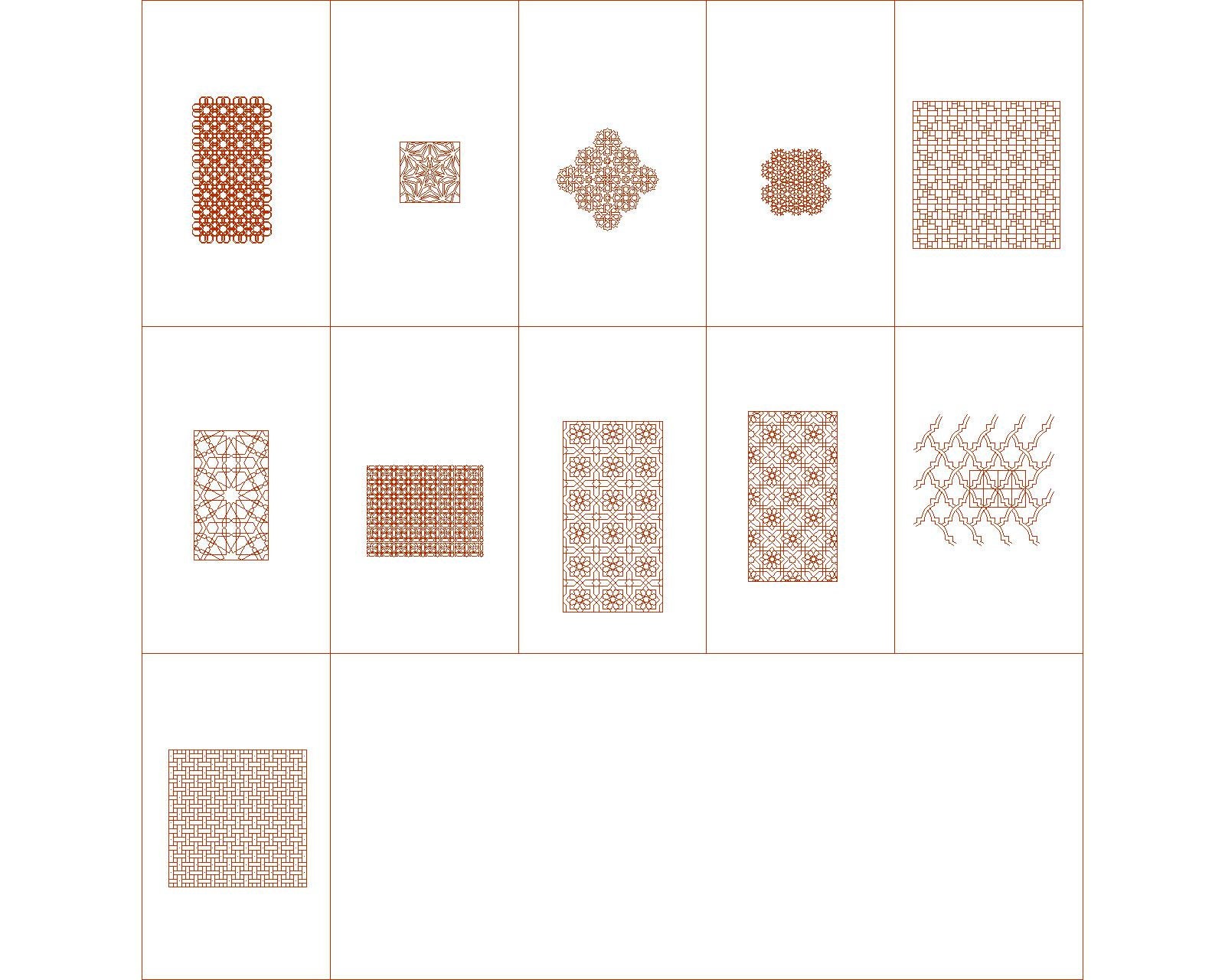 Autocad 2D DWG DXF PDF Islamicartdesign,autocad 2D Template - Etsy