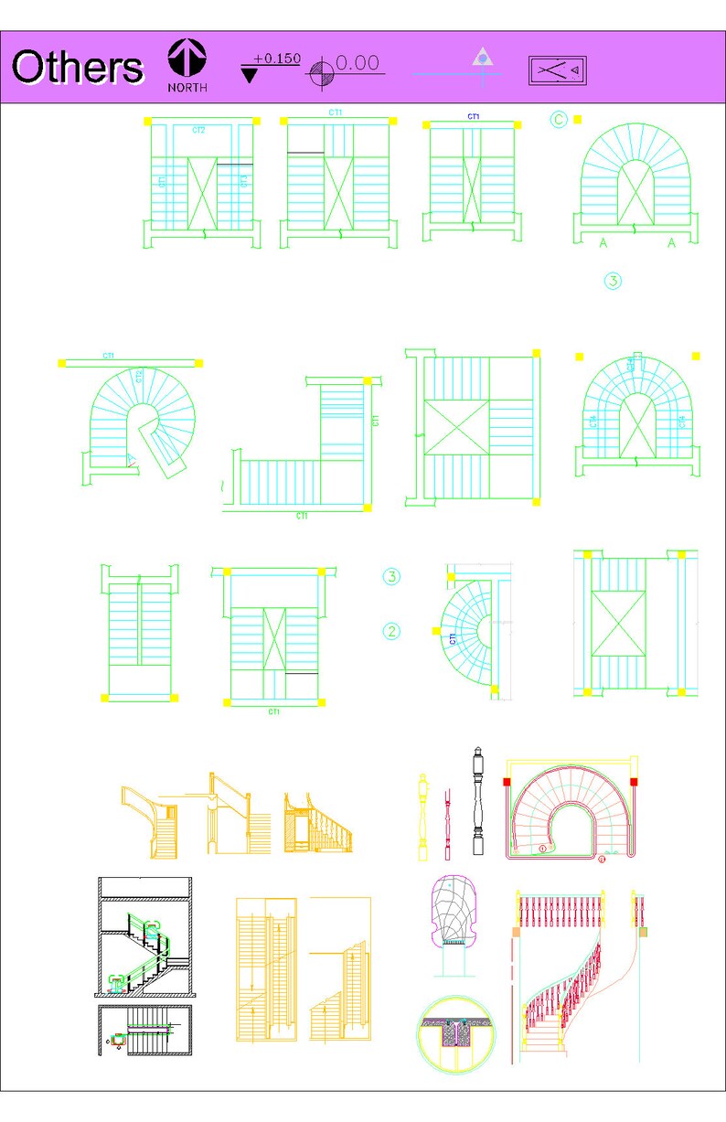 Autocad 2D DWG DXF PDF Auxiliary Drawings File, Ready Block for Autocad ...