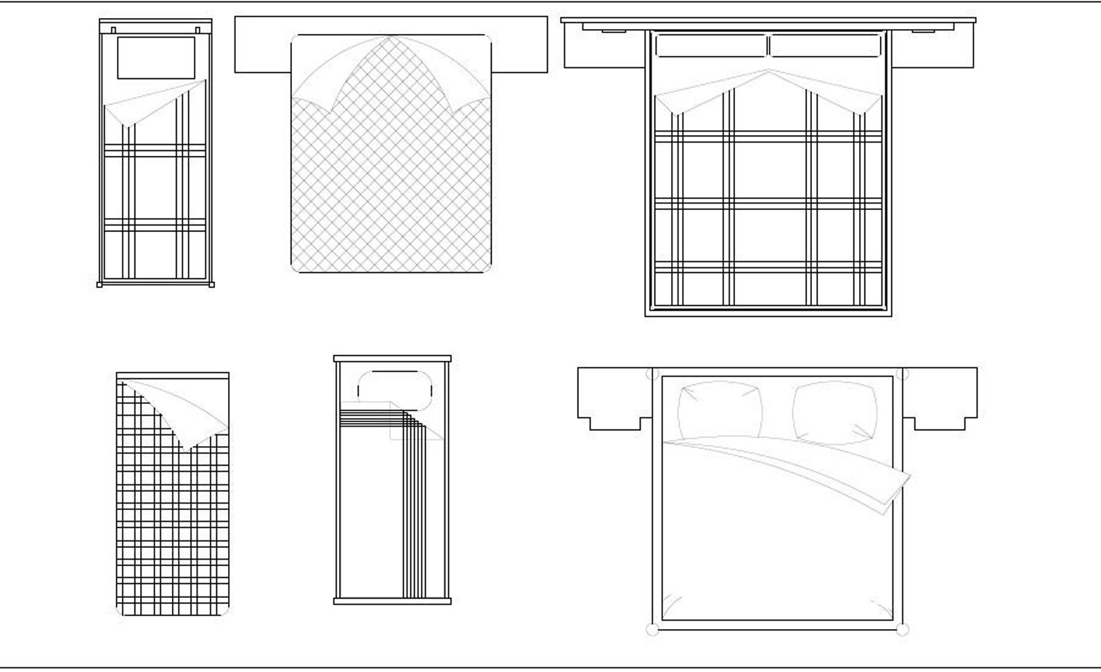 2D Drawings of Bedroom Refurbishment, Autocad 2D DWG File, Ready Block ...