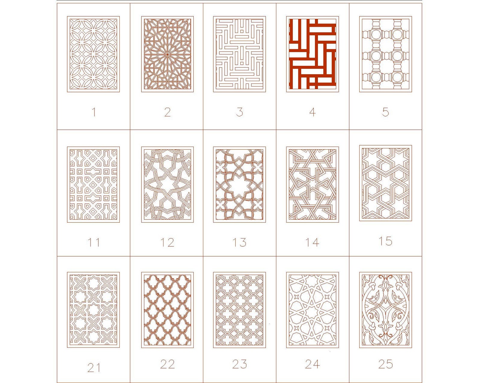 Autocad 2D DWG DXF PDF Islamicartdesign,autocad 2D Template - Etsy