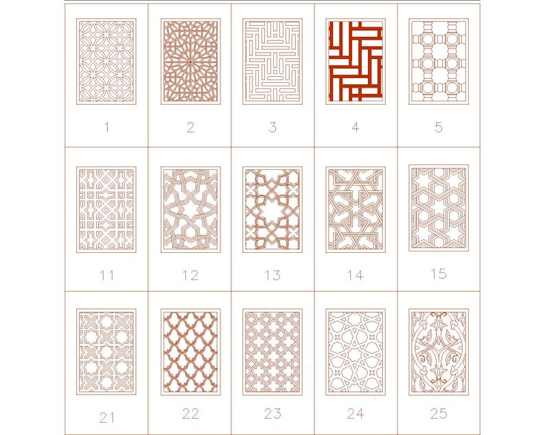 Autocad 2D DWG DXF PDF Islamicartdesign,autocad 2D Template - Etsy