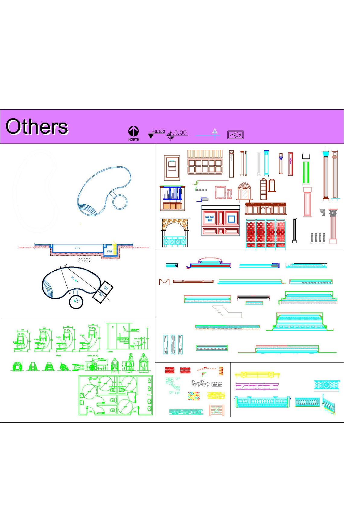 Autocad 2D DWG DXF PDF Auxiliary Drawings File, Ready Block for Autocad ...