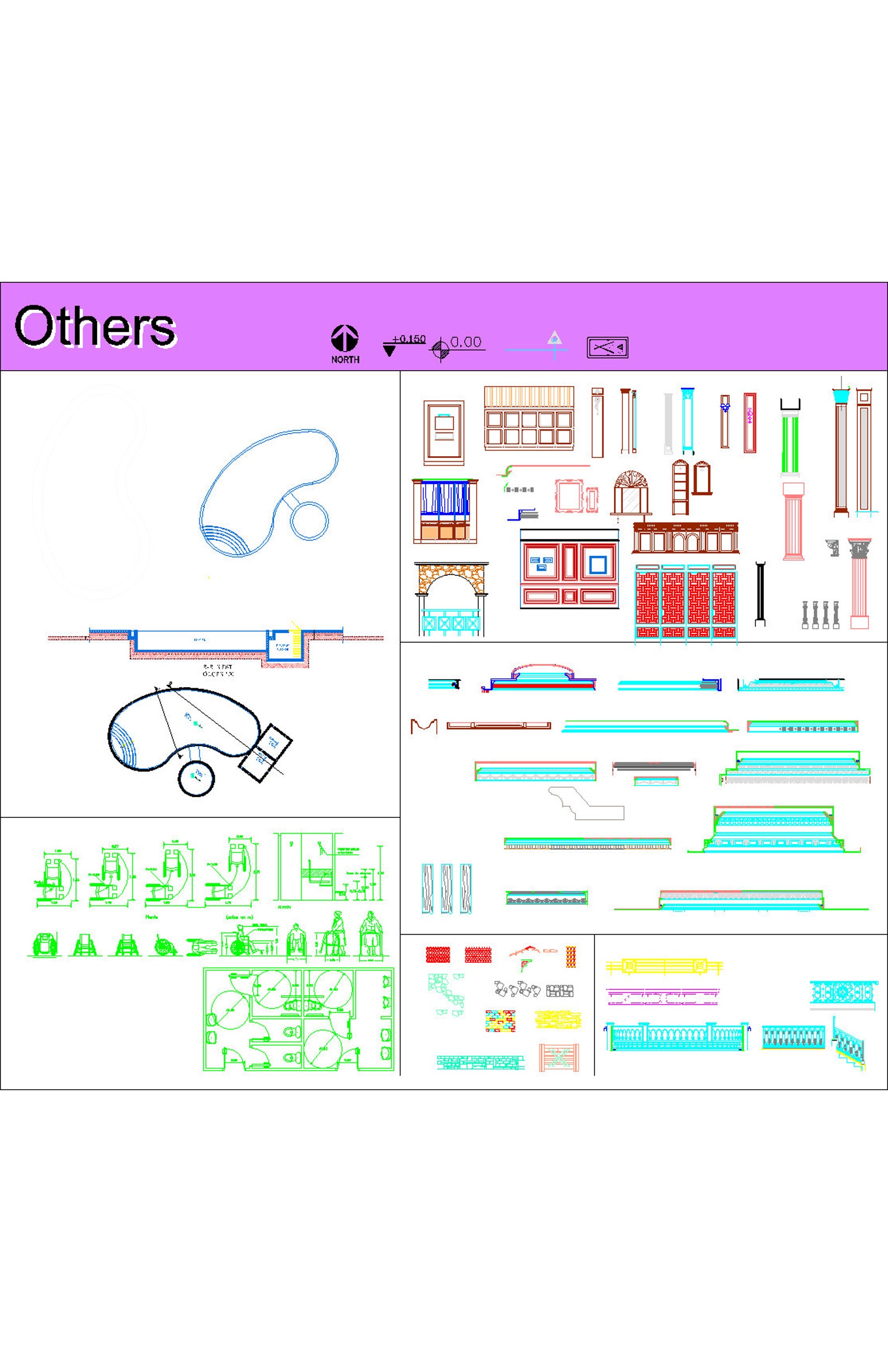 Autocad 2D DWG DXF PDF Auxiliary Drawings File, Ready Block for Autocad ...