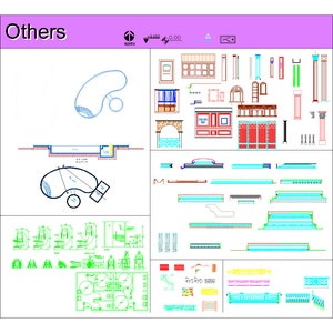 Autocad 2D DWG DXF PDF Auxiliary Drawings File, Ready Block for Autocad ...