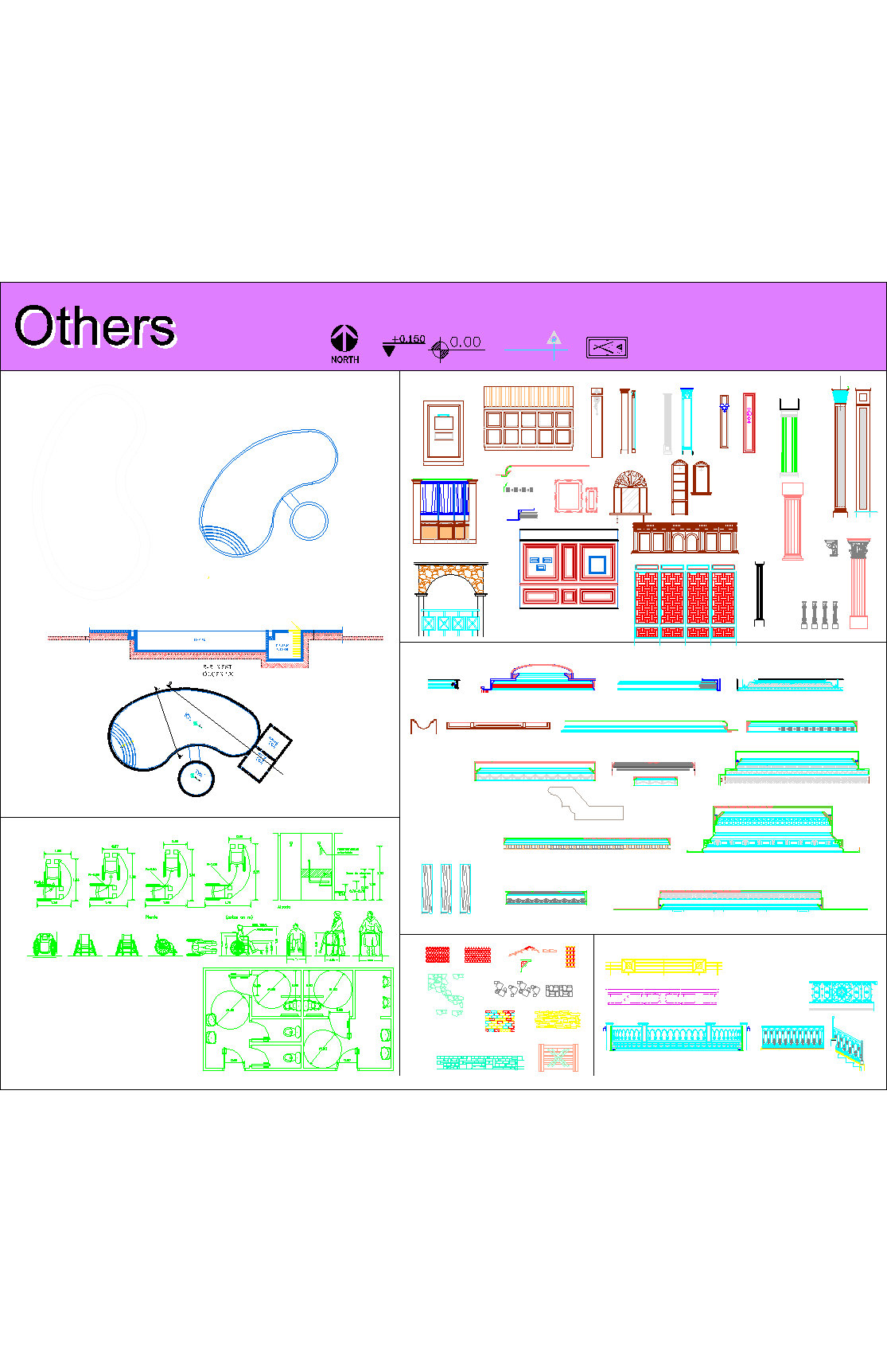 Autocad 2D DWG DXF PDF Auxiliary Drawings File, Ready Block for Autocad ...