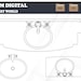 2D Drawings of Washbasin Model , Washbasin Materials's Autocad 2D DWG ...
