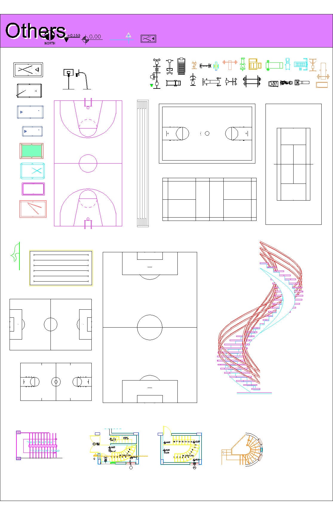 Autocad 2D DWG DXF PDF Auxiliary Drawings File, Ready Block for Autocad ...