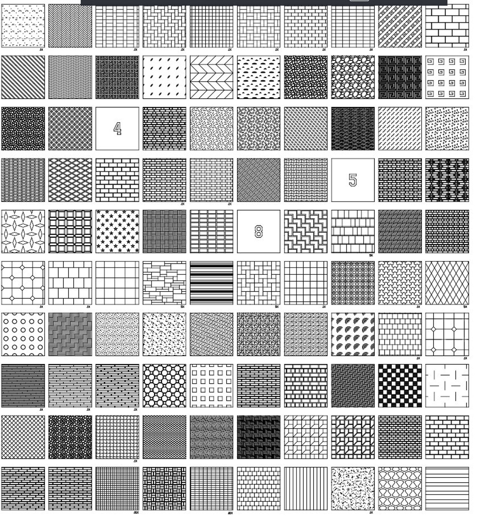 270+ Autocad Hatch Patterns,270 Piece of Details Autocad 2D DWG File ...