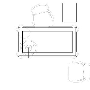 2D Drawings of Office Desk, Computer, Office Materials, Office ...