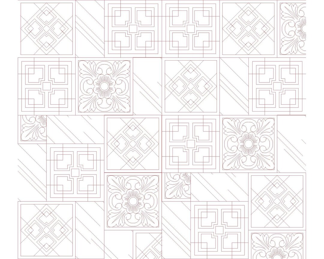 Autocad Wood Pattern ,pieces of Details Autocad 2D DWG File, Ready ...