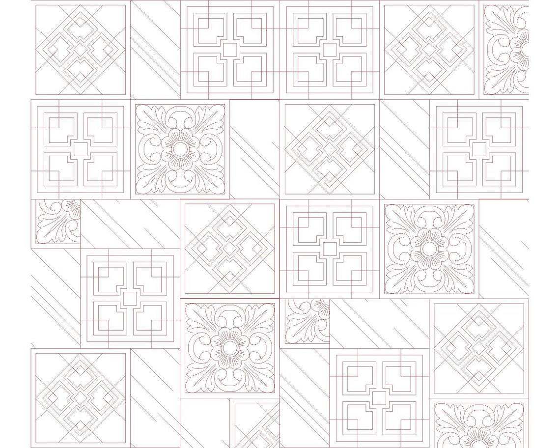 Autocad Wood Pattern ,pieces of Details Autocad 2D DWG File, Ready ...