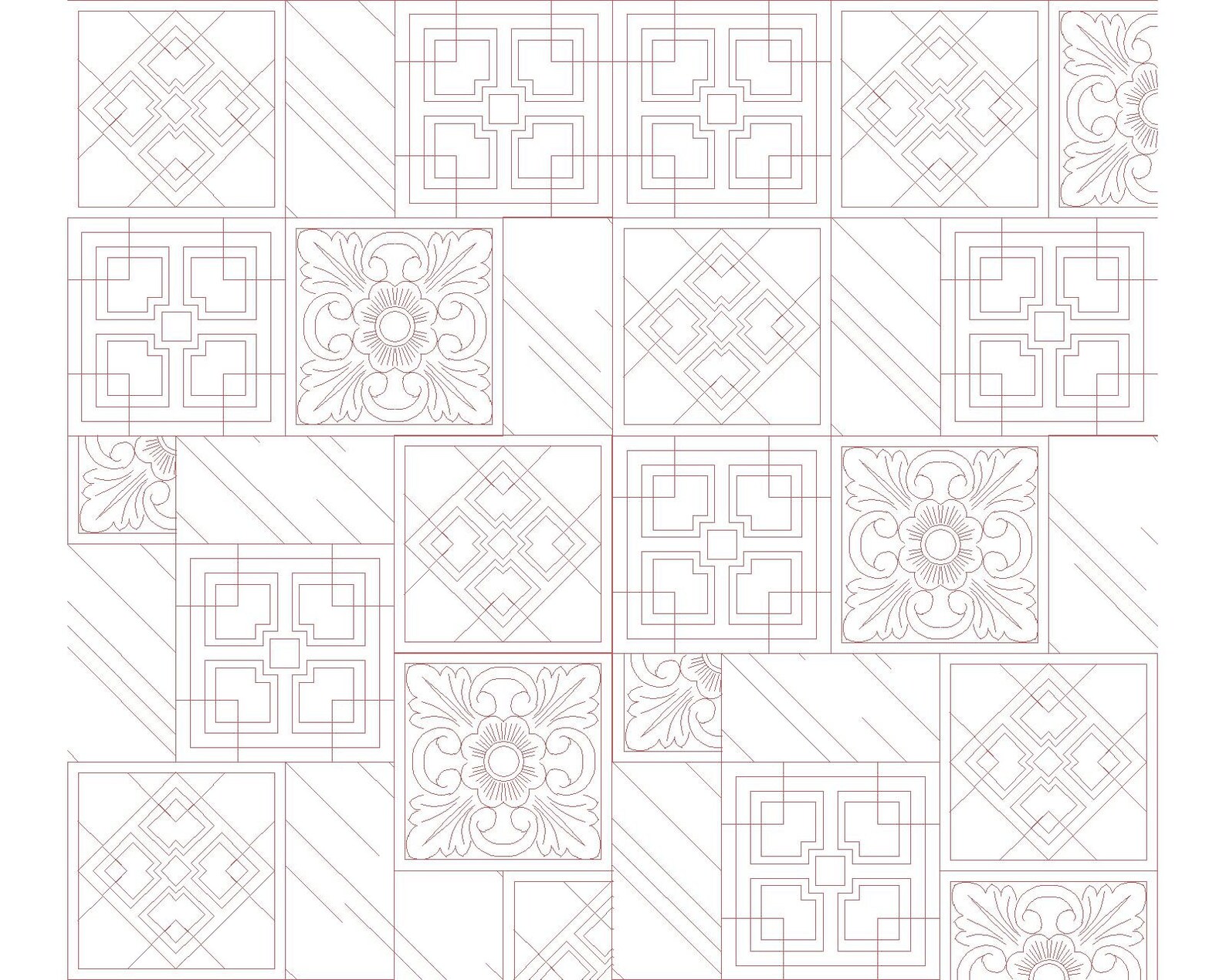 Autocad Wood Pattern ,pieces of Details Autocad 2D DWG File, Ready ...