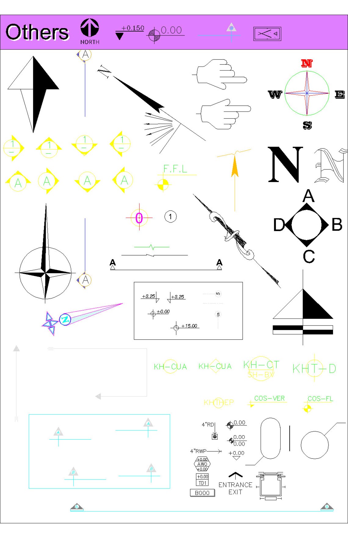 Autocad 2D DWG DXF PDF Auxiliary Drawings File, Ready Block for Autocad ...