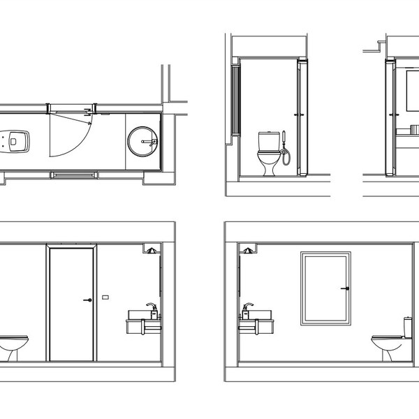 Bathroom Autocad Blocks - Etsy