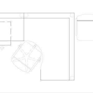 2D Drawings of Office Desk, Computer, Office Materials, Office ...