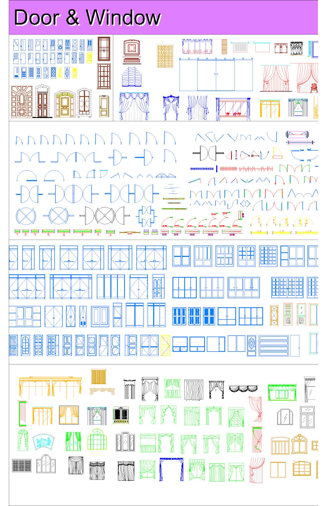 3000 Autocad 2D DWG Trees,plants,vehicle,furniture,baths,door,window ...