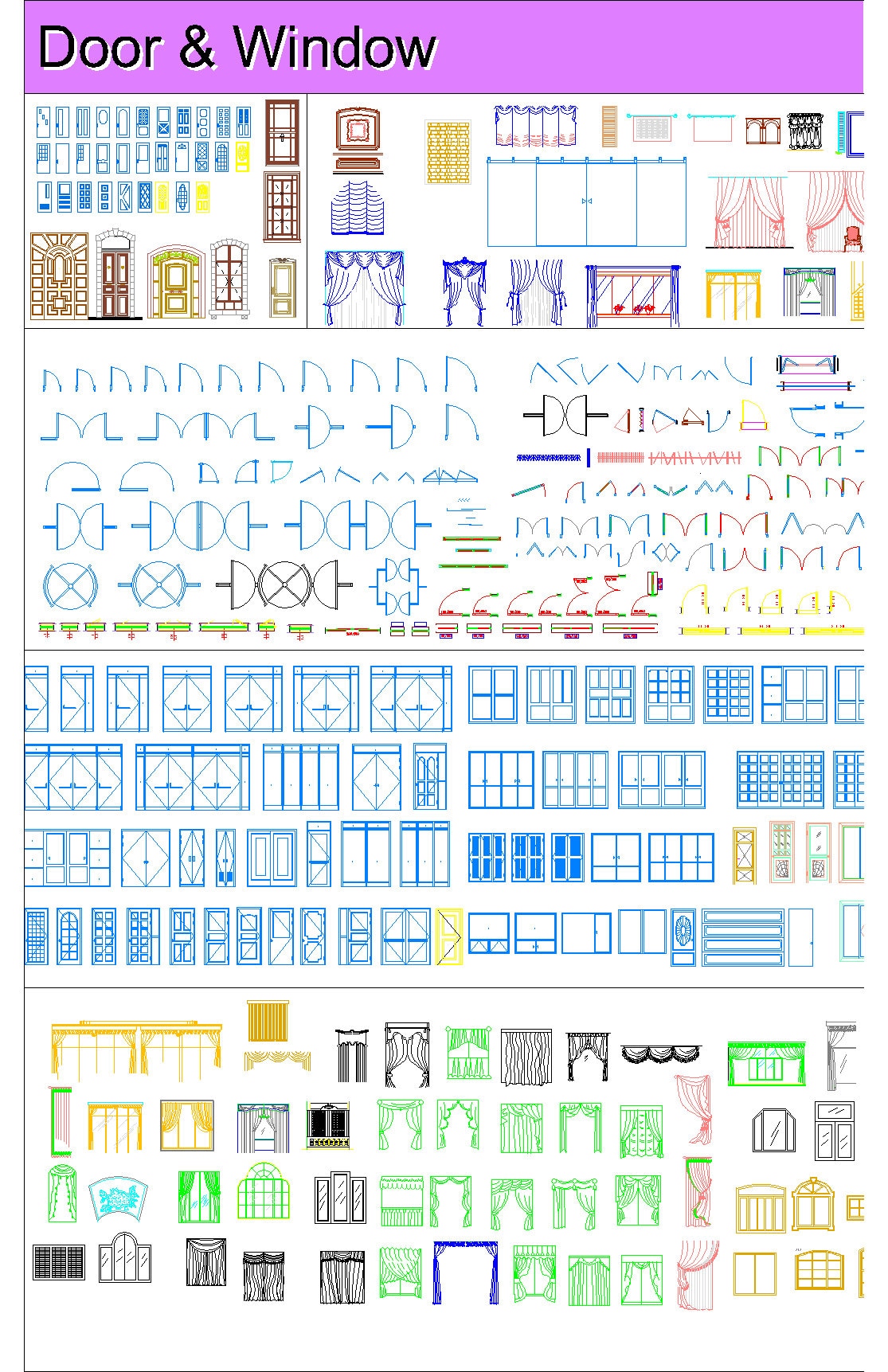 3000+ Autocad 2D DWG Trees,plants,vehicle,furniture,baths,door,window ...